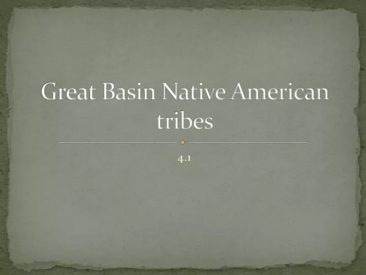 Great Basin Native Americans Homes