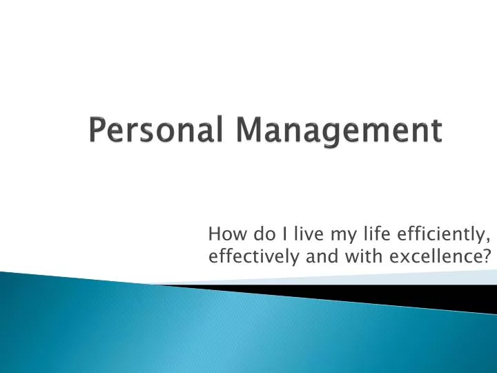 PPT - Personal Management PowerPoint Presentation, free download - ID ...