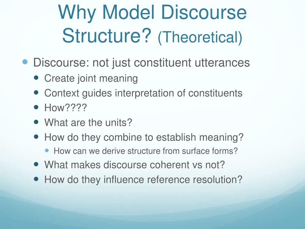 Ppt Discourse Structure Powerpoint Presentation Free Download Id