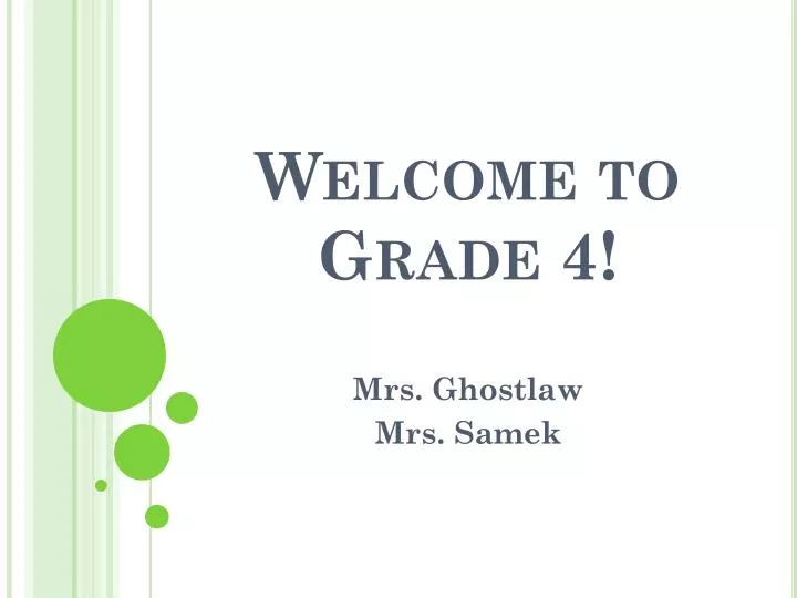 PPT - Welcome to Grade 4! PowerPoint Presentation, free download - ID ...