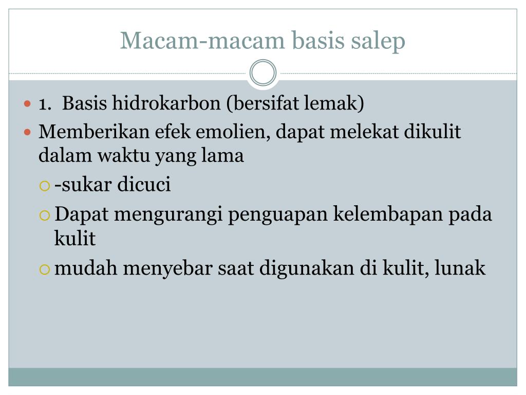 PPT - FORMULASI TEKNOLOGI SEDIAAN CAIR DAN SEMI PADAT ( salep ...