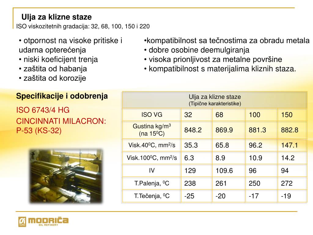 PPT - Klasifikacija indusrijskih ulja prema viskozitetu ISO 3448 ...