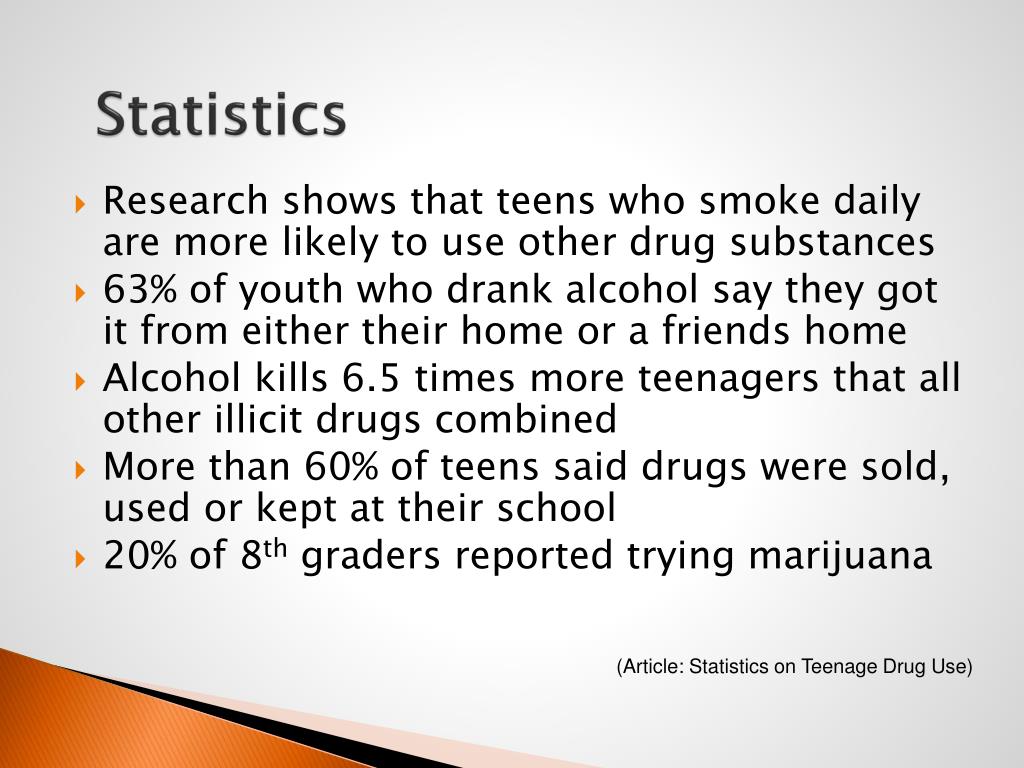 PPT - DRUG & ALCOHOL ABUSE IN TEENS PowerPoint Presentation, free ...