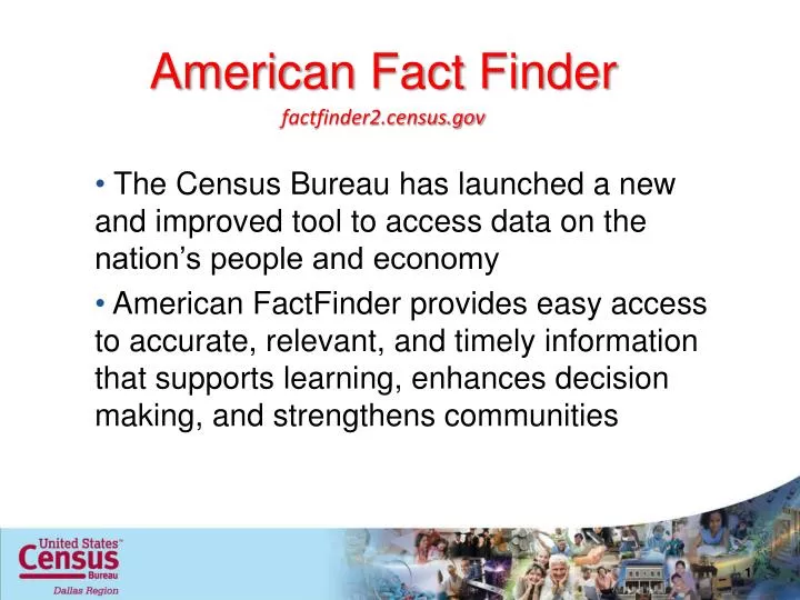 PPT - American Fact Finder PowerPoint Presentation, free download - ID ...