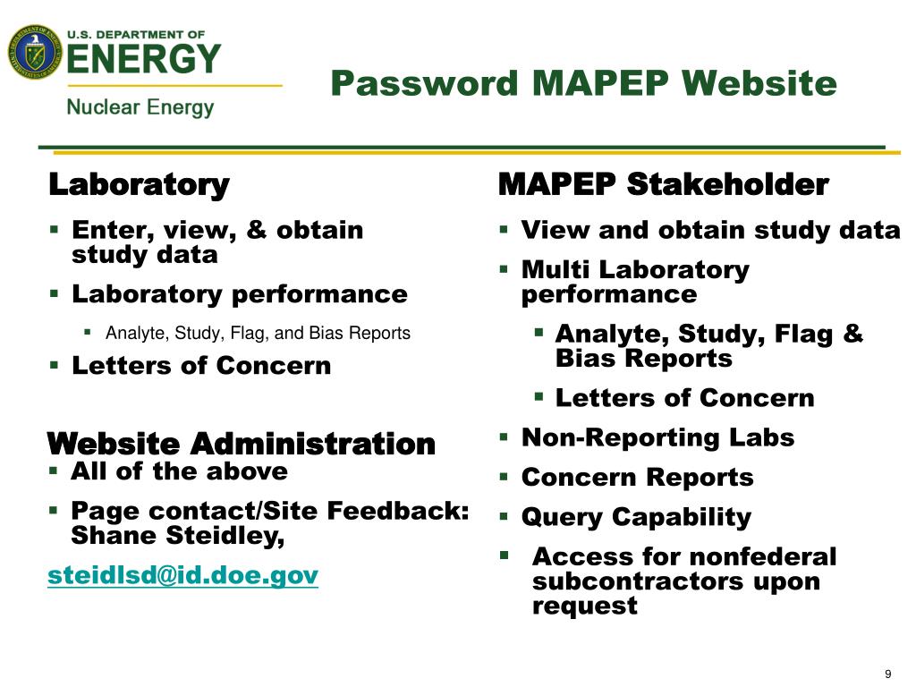 PPT - U.S. Department of Energy Radiological and Environmental Sciences ...