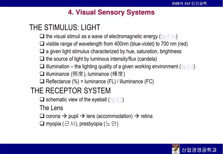 PPT - 4. Visual Sensory Systems PowerPoint Presentation, free download ...