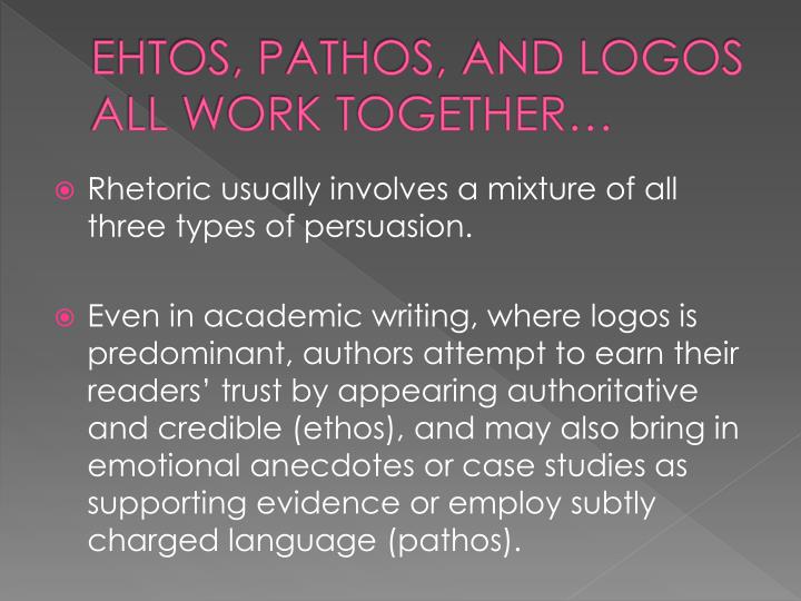 PPT - ETHOS, PATHOS, LOGOS PowerPoint Presentation - ID:2379308