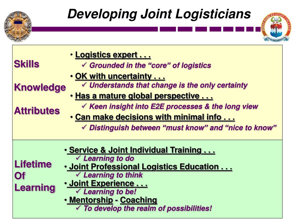 PPT - Joint Forces Staff College The Future of Joint Logistics ...