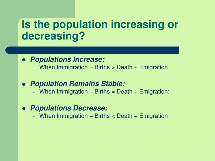PPT - Changes to Populations PowerPoint Presentation - ID:2381841