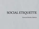 PPT - Social Etiquette PowerPoint Presentation - ID:2382006