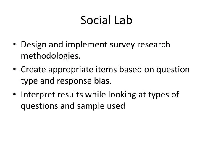 PPT - Social Lab PowerPoint Presentation, free download - ID:2382099