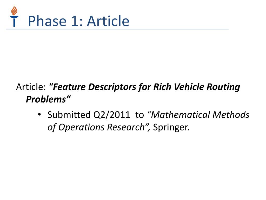 PPT - Applications of Machine Learning in Solving Vehicle Routing ... PPT - Applications of Machine Learning in Solving Vehicle Routing ...