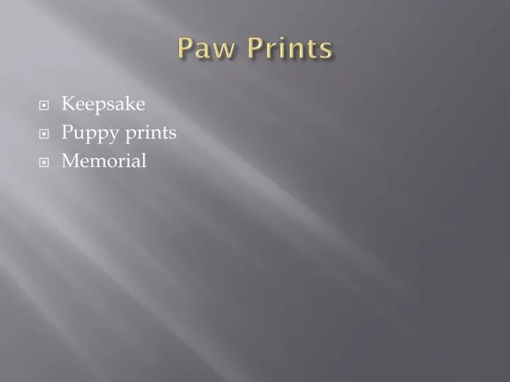 PPT - Paw Prints PowerPoint Presentation, free download - ID:2382993