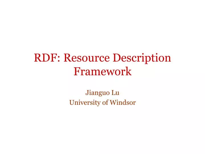 Ppt Rdf Resource Description Framework Powerpoint Presentation Free Download Id2383197