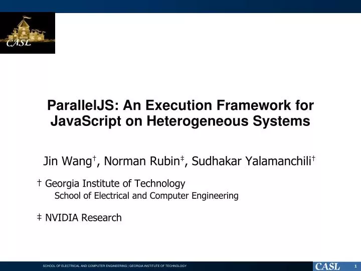Ppt Paralleljs An Execution Framework For Javascript On 8836