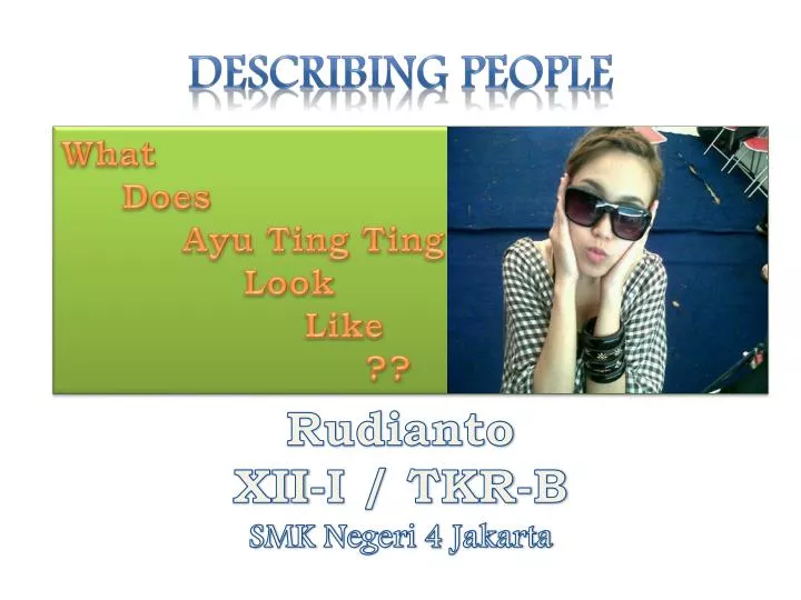 PPT - Describing People PowerPoint Presentation, free download - ID:2383425