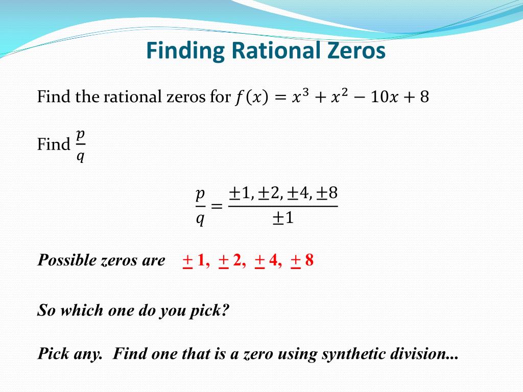 Ppt Rational Root Theorem Powerpoint Presentation Free Download Id