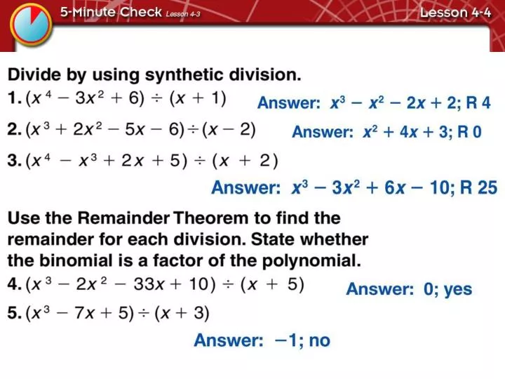 PPT - 5-Minute Check Lesson 4-4A PowerPoint Presentation, free download ...