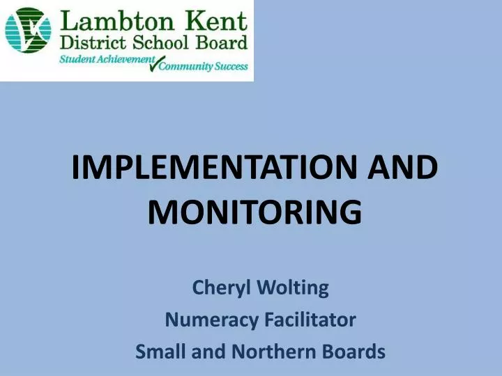 Ppt Implementation And Monitoring Powerpoint Presentation Free Download Id 2384554