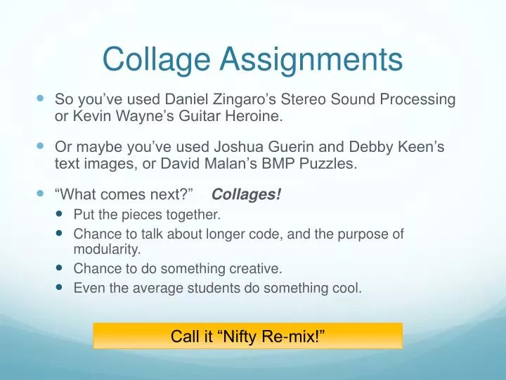 PPT - Collage Assignments PowerPoint Presentation, free download - ID ...