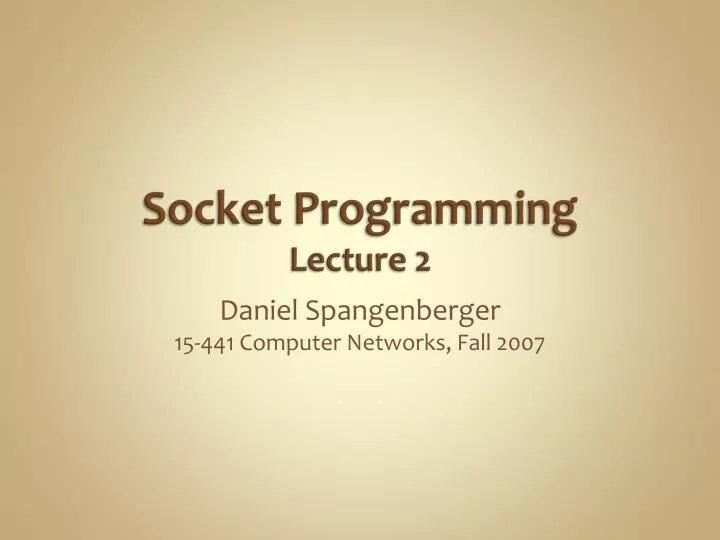 Ppt Socket Programming Lecture 2 Powerpoint Presentation Free 7750