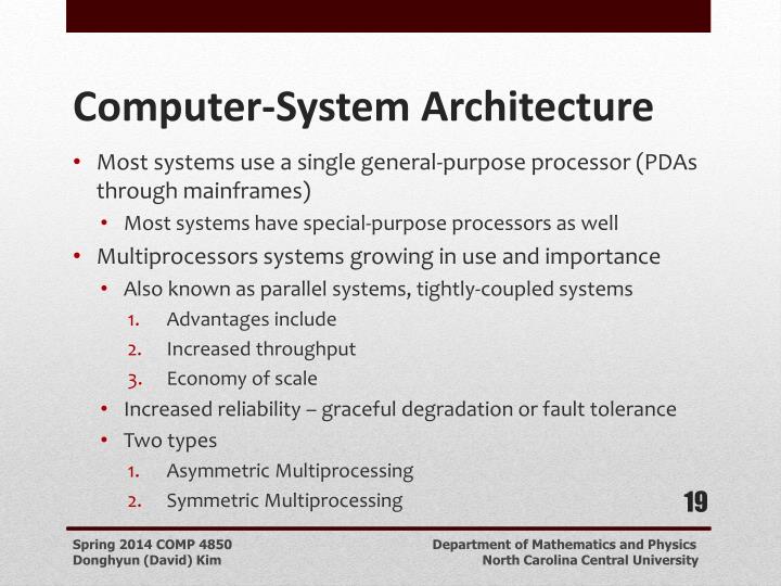 PPT - Spring 2014 COMP 4850 Introduction to Operating Systems ...