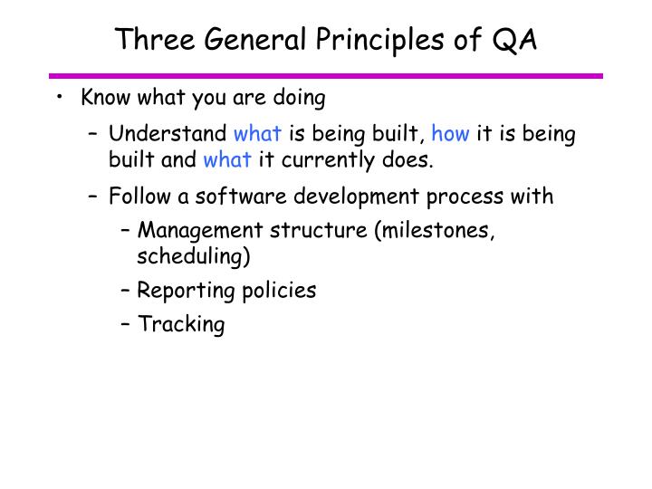 PPT - Basic Principles of Software Quality Assurance PowerPoint ...