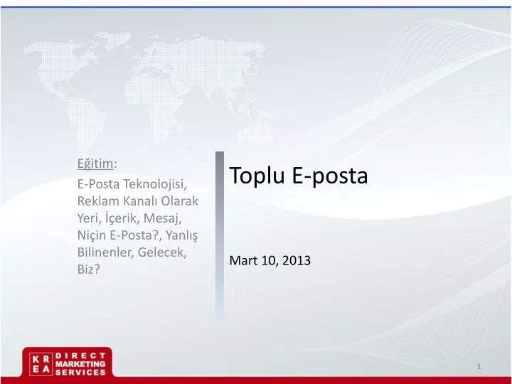 PPT - Toplu E-posta Mart 10, 2013 PowerPoint Presentation, free ...