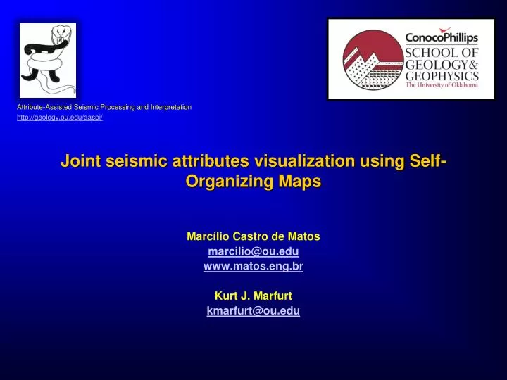 PPT - Joint seismic attributes visualization using Self-Organizing Maps ...