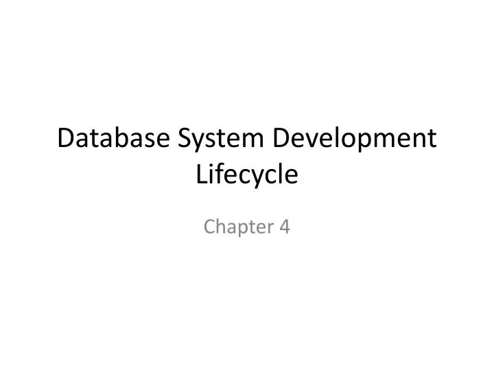 PPT - Database System Development Lifecycle PowerPoint Presentation, free download - ID:2387353