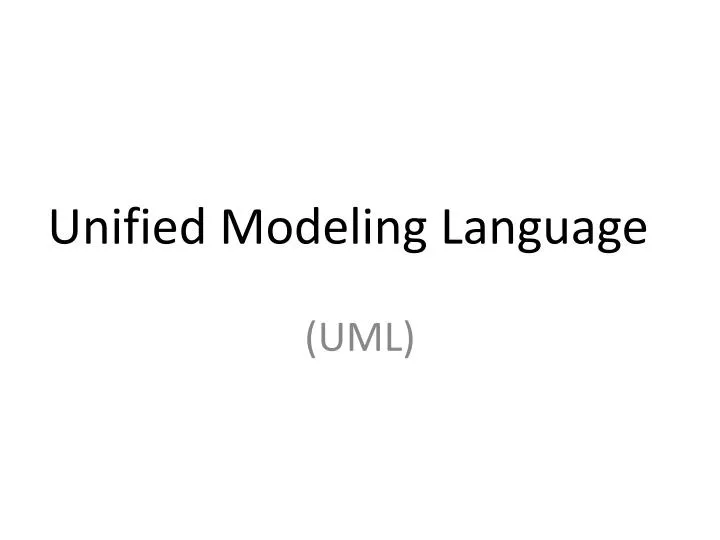 PPT - Unified Modeling Language PowerPoint Presentation, free download ...