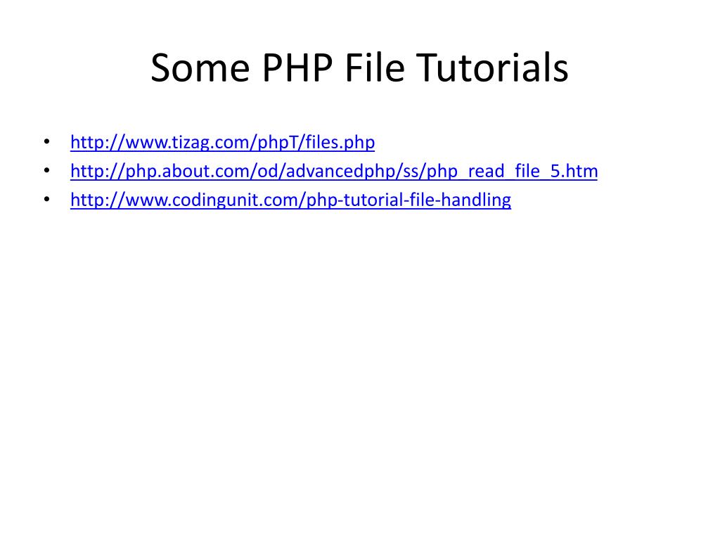 Ppt Introduction To File Processing With Php Powerpoint Presentation Id2387502