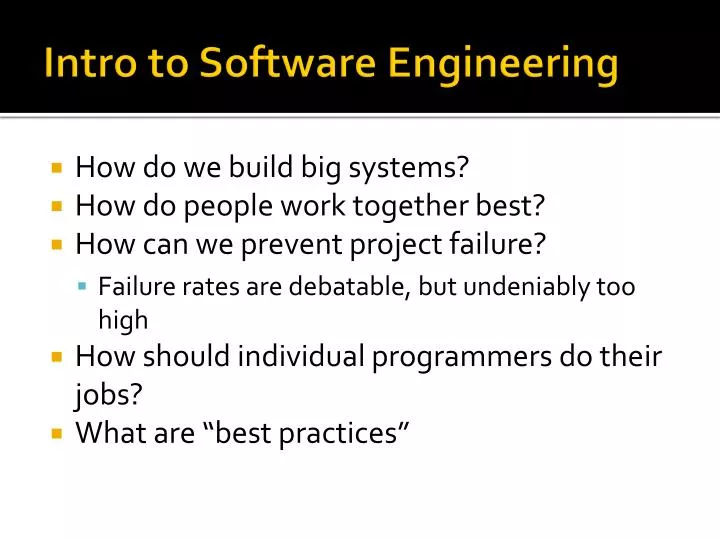 PPT - Intro to Software Engineering PowerPoint Presentation, free ... PPT - Intro to Software Engineering PowerPoint Presentation, free ...
