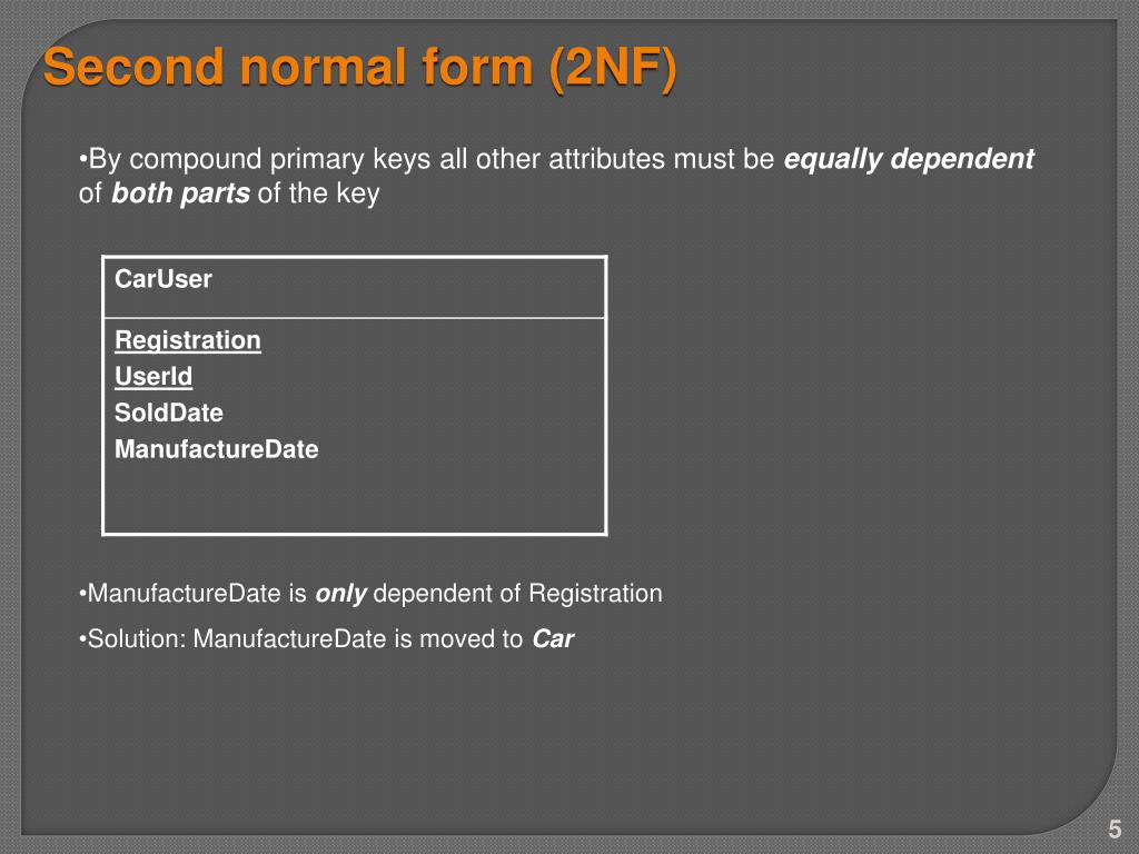 PPT - Normalization Normalization intro First normal form (1NF) Second ... PPT - Normalization Normalization intro First normal form (1NF) Second ...