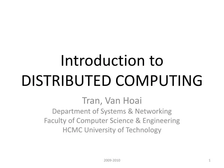 Ppt Introduction To Distributed Computing Powerpoint Presentation 9536