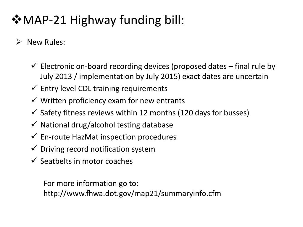 PPT - Federal Motor Carrier Safety Administration & DOT Safety ...