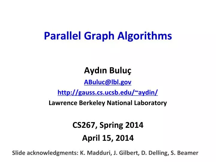 PPT - Parallel Graph Algorithms PowerPoint Presentation, free download ... PPT - Parallel Graph Algorithms PowerPoint Presentation, free download ...