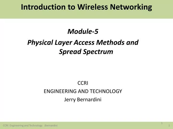 PPT - Introduction to Wireless Networking PowerPoint Presentation, free ...