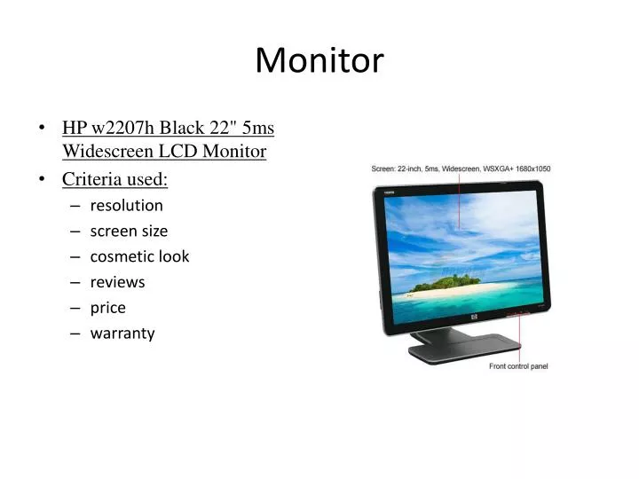 PPT - Monitor PowerPoint Presentation, free download - ID:2388720