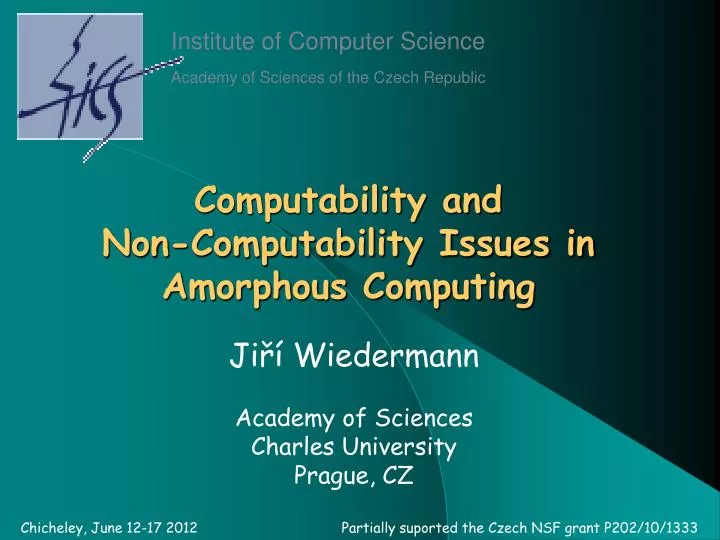 PPT - Computability and Non-Computability Issues in Amorphous Computing PowerPoint Presentation ...