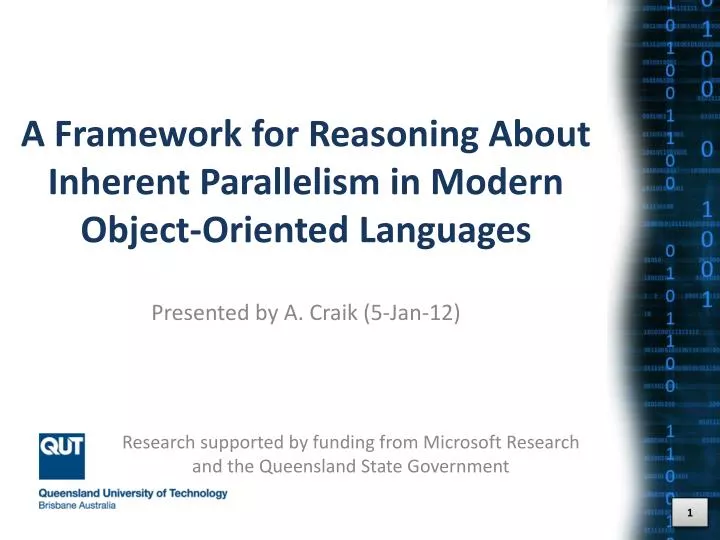 Ppt A Framework For Reasoning About Inherent Parallelism In Modern Object Oriented Languages