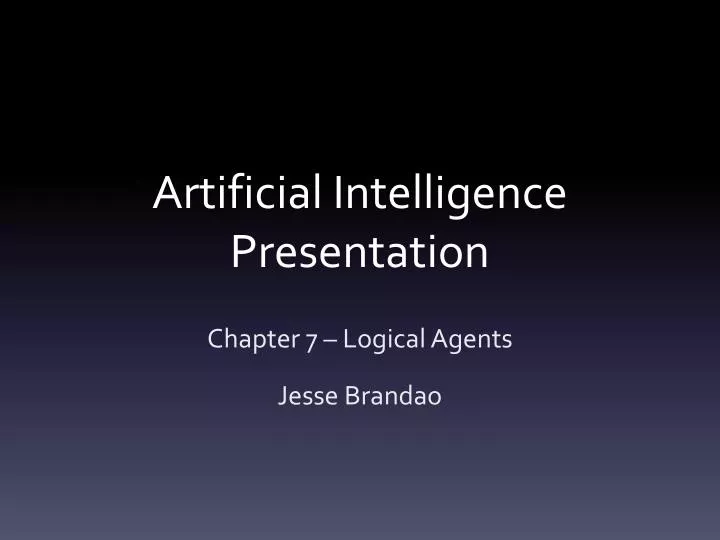PPT - Artificial Intelligence Presentation PowerPoint Presentation ...