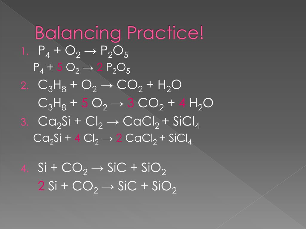 PPT - Balancing Chemical Equations and Types of Chemical Reactions ...
