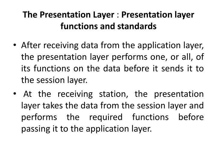 PPT - Layer 6 Presentation Layer PowerPoint Presentation - ID:2390711