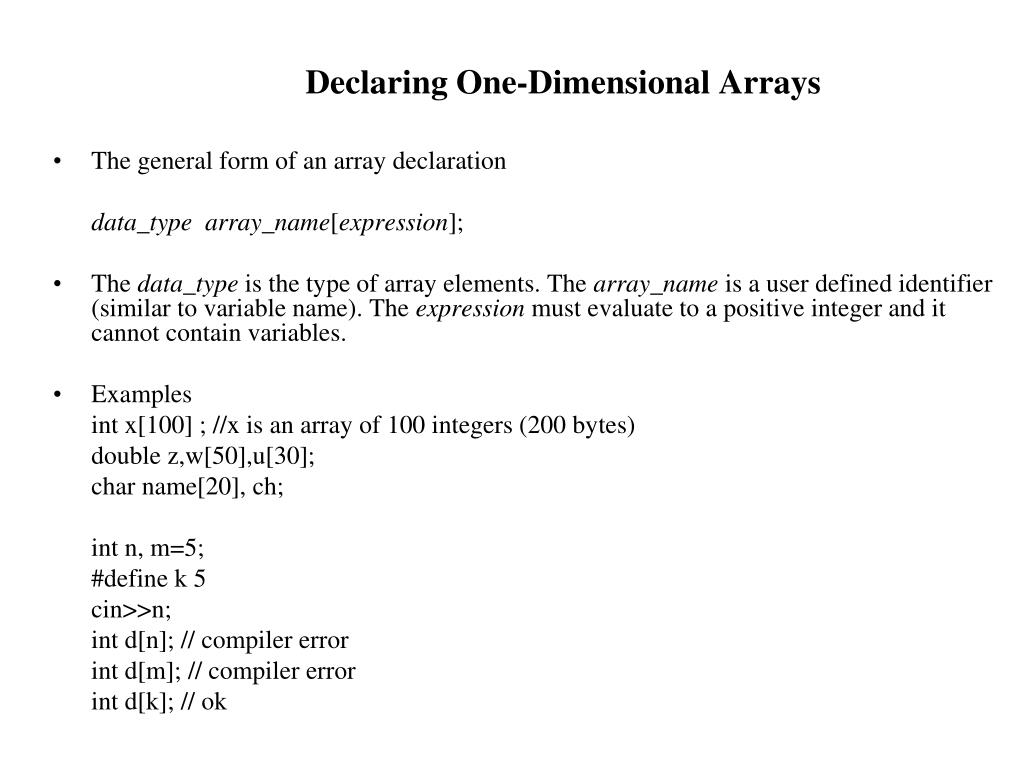 PPT - One-Dimensional Arrays PowerPoint Presentation, free download ... PPT - One-Dimensional Arrays PowerPoint Presentation, free download ...