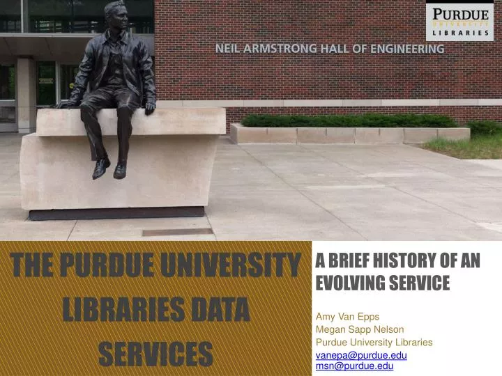 PPT - The Purdue University Libraries Data Services PowerPoint ...