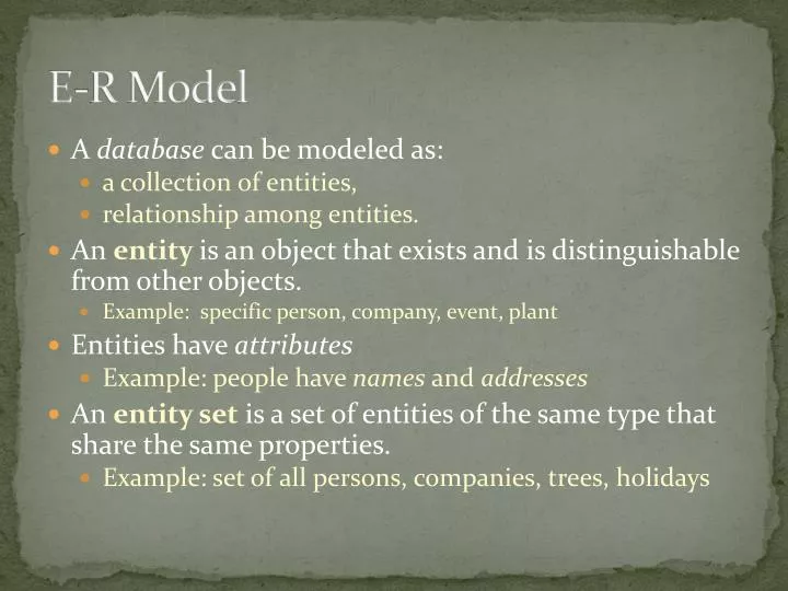 PPT - E-R Model PowerPoint Presentation, free download - ID:2390931