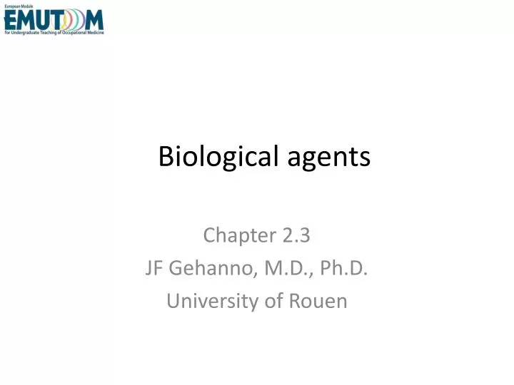 PPT - Biological agents PowerPoint Presentation, free download - ID:2390941