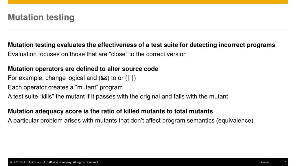 Ppt Mutatis Mutandis Evaluating Dbms Test Adequacy With Mutation Testing Powerpoint