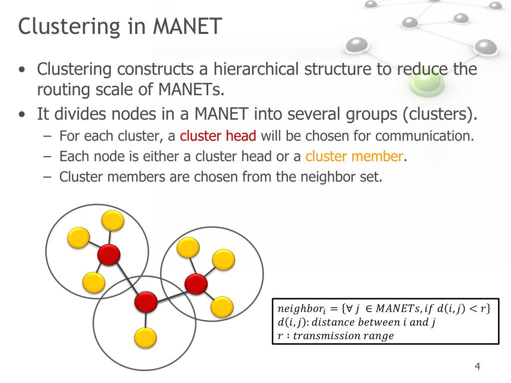 Ppt An Ant Colony Optimization Algorithm For Multi Objective Clustering In Mobile Ad Hoc